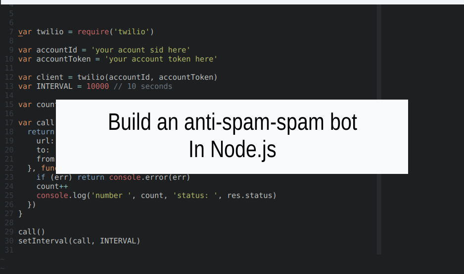 Build an anti-spam-spam bot in node.js | Magpie dev